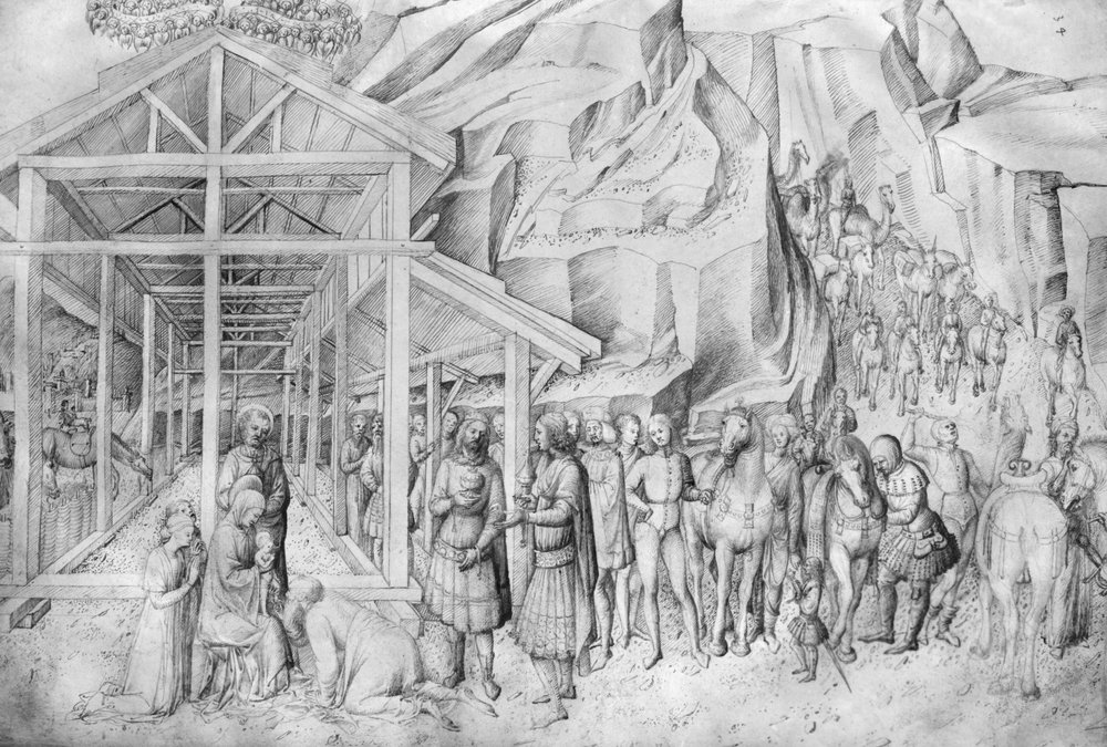 Adoration of the Magi, from Jacopo Bellini's Album of drawings